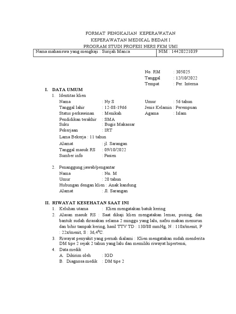 Askep DM KMB 1 | PDF | Kesehatan Holistik