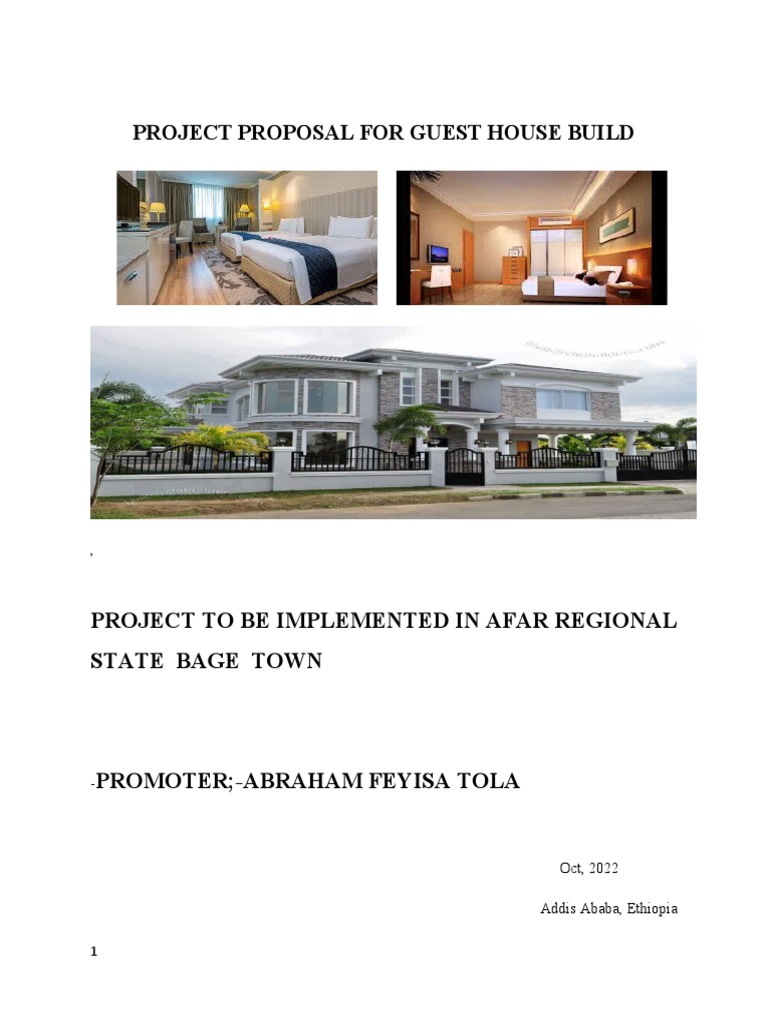 Guest House Project Proposal in Bage | PDF | Economic Growth | Bedroom