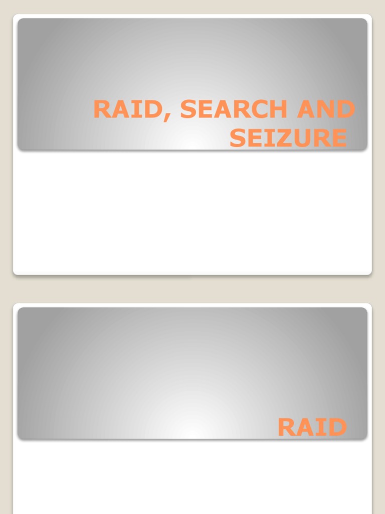 Cdi 3 Lesson 8 - Raid Search and Seizure | Download Free PDF | Search Warrant | Search And Seizure
