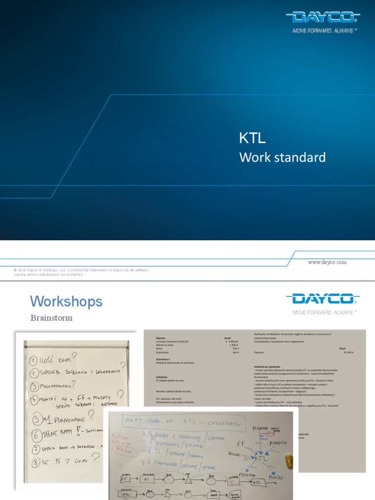 Work Standard - KTL v3 | PDF