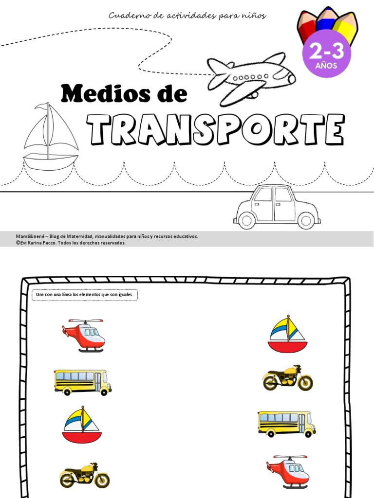 Actividades de Transporte para Niños | PDF