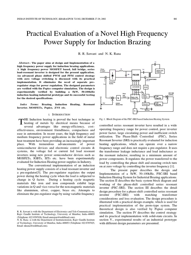 High Frequency Power Supply | PDF | Power Inverter | Transformer