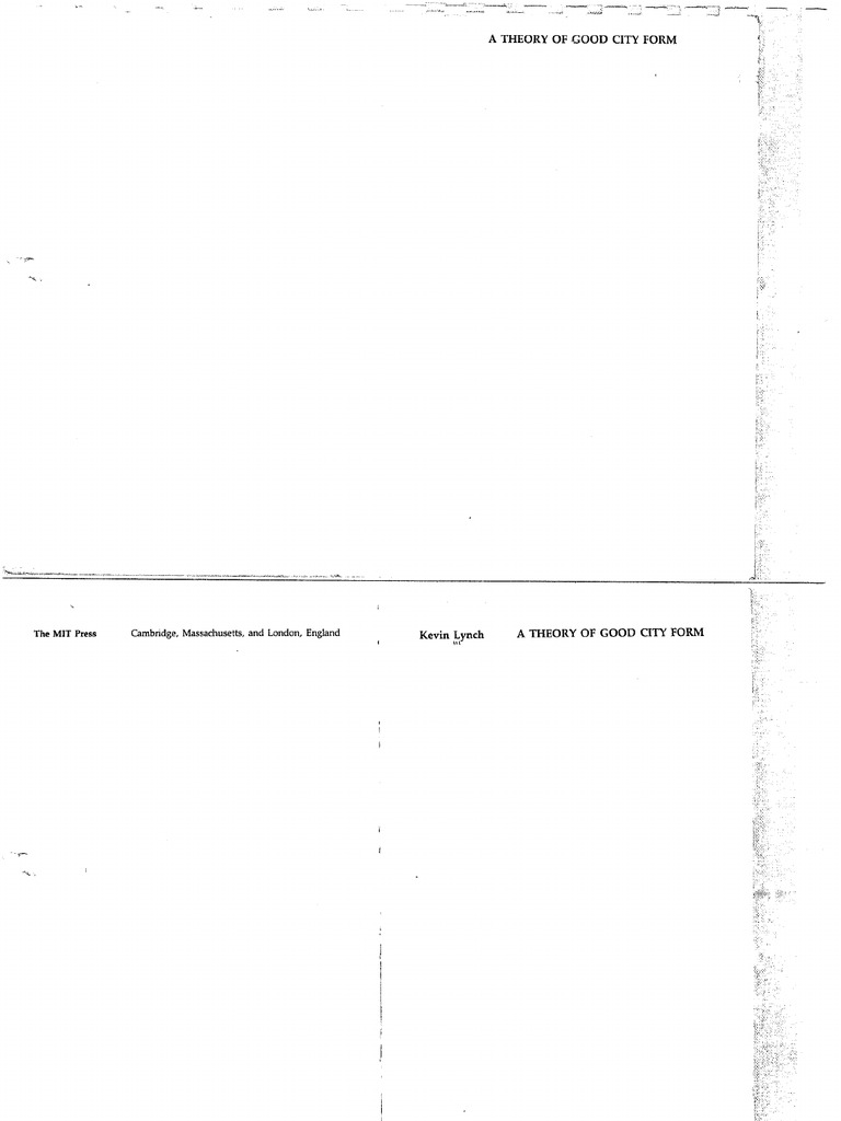 A Theory of Good City Form Kevin Lynch | PDF