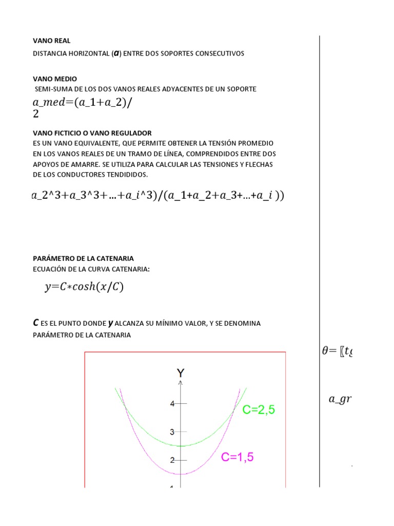 Cálculo de Vano Regulador en Electricidad | PDF | Métodos y materiales ...