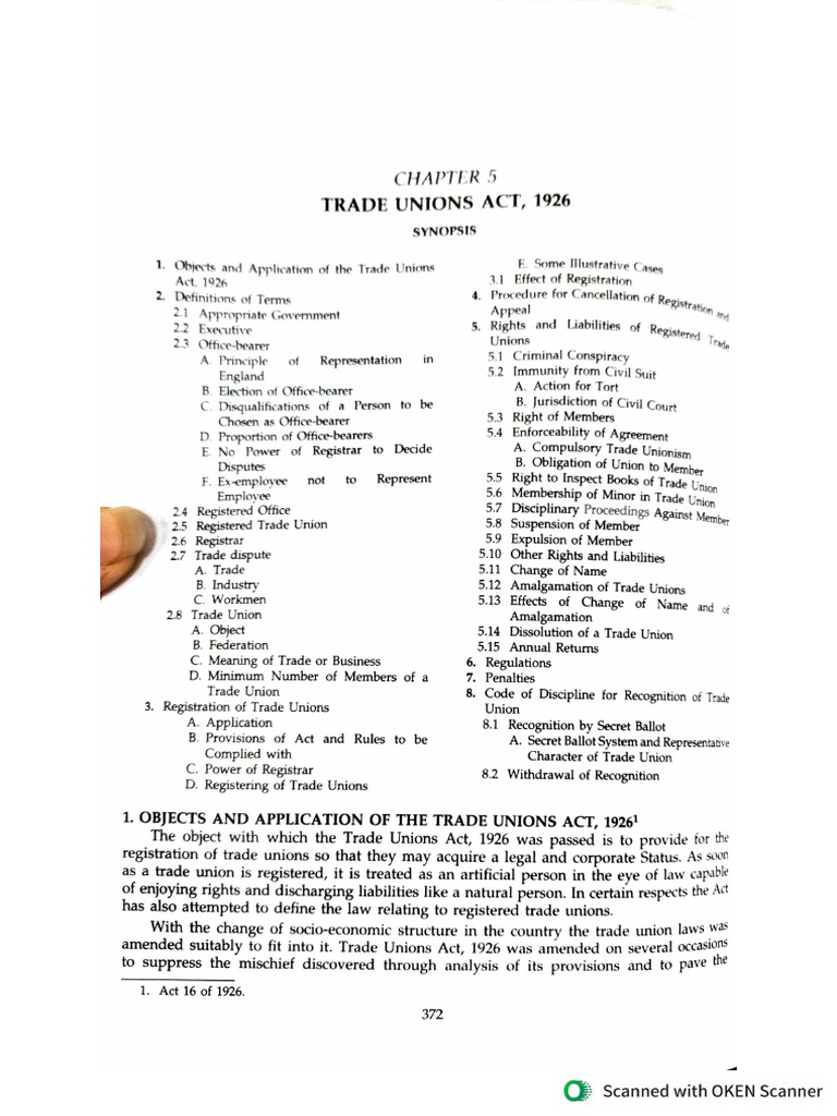 Trade Unions Book Material | PDF