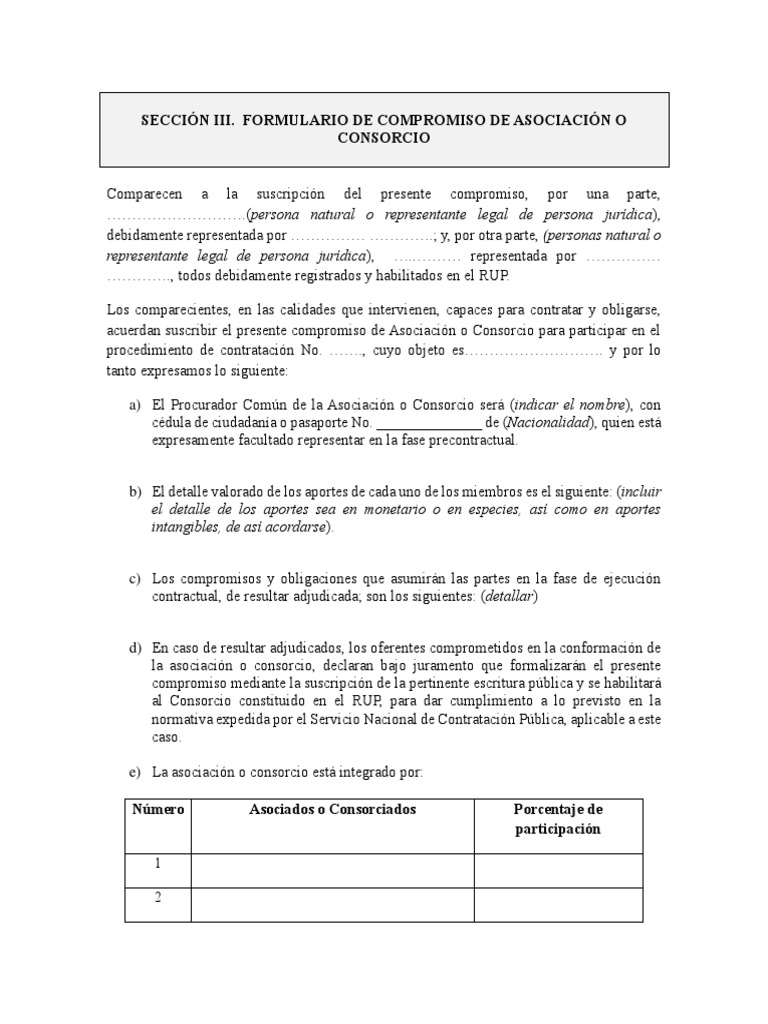 Formulario Compromiso Asociacion | PDF | Gobierno | Justicia