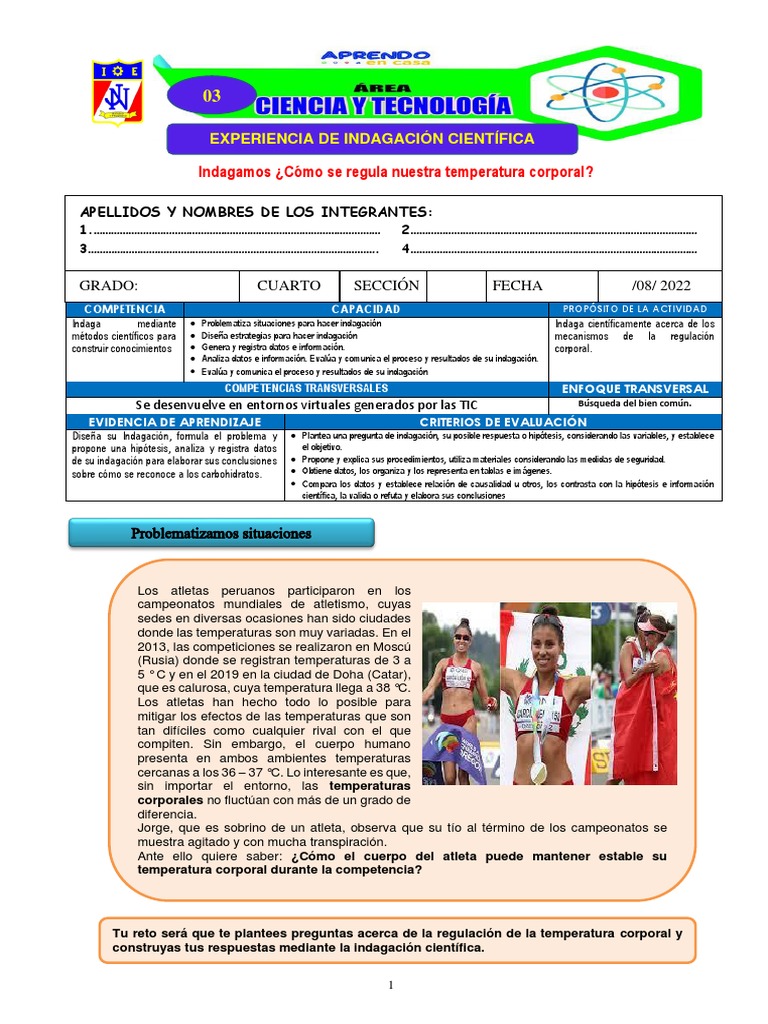 Ficha de Aprendizaje de CyT 19 de 4to 2do Dia | Descargar gratis PDF | Investigación ...