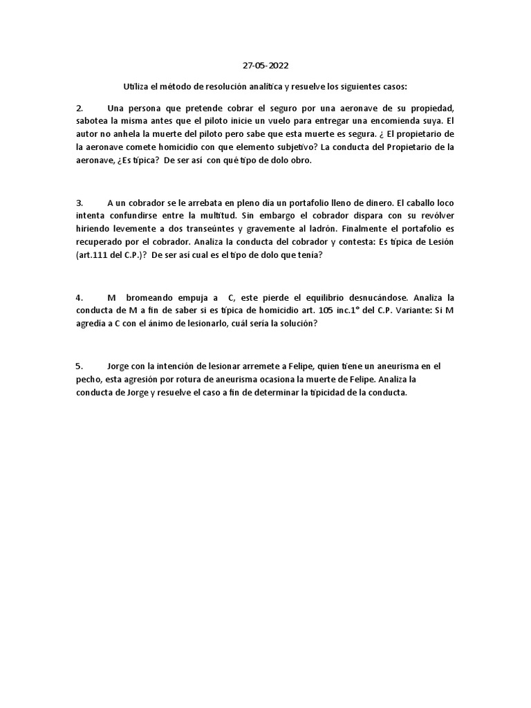 Casos para Resolver | PDF