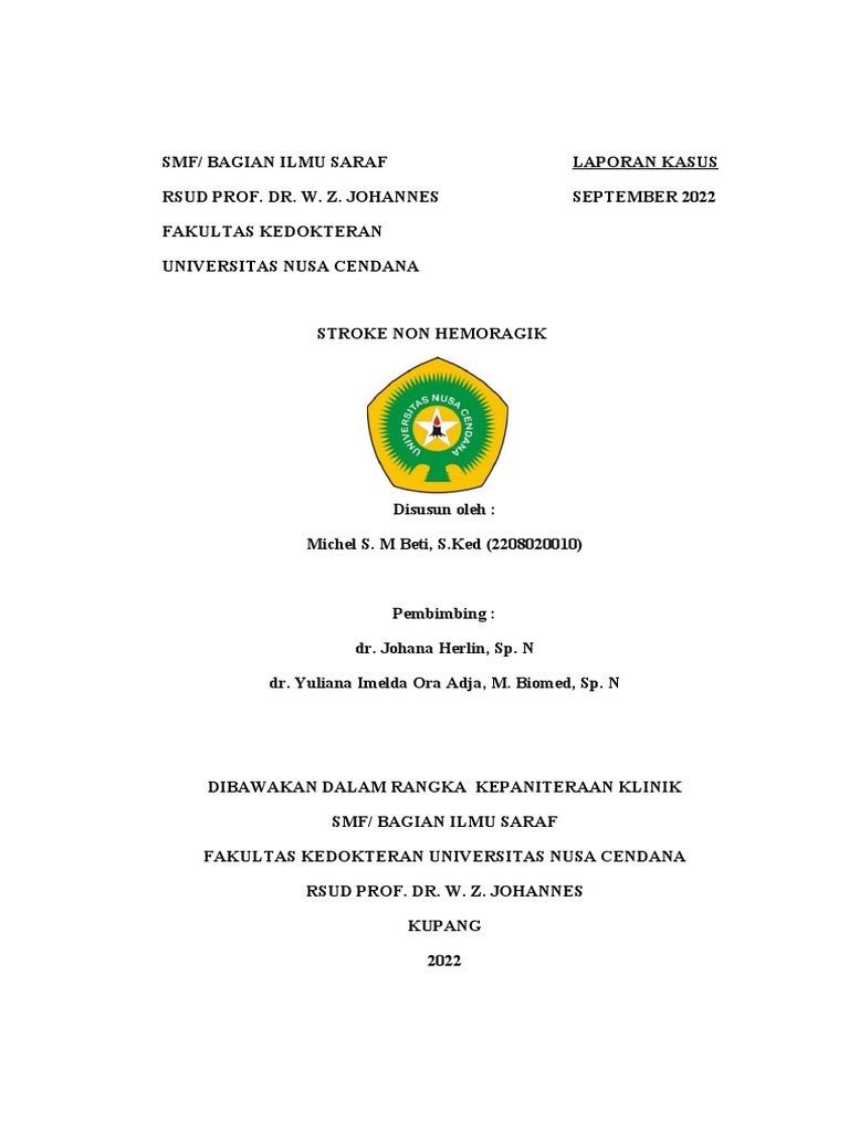 Laporan Kasus SNH - Gilberth Sagabulang | PDF