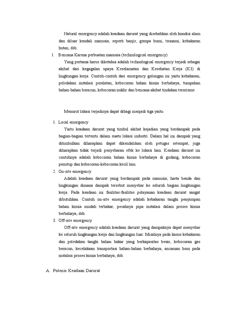 Kondisi Atau Keadaan Atau Situasi Darurat Part 4 | PDF | Teknologi ...