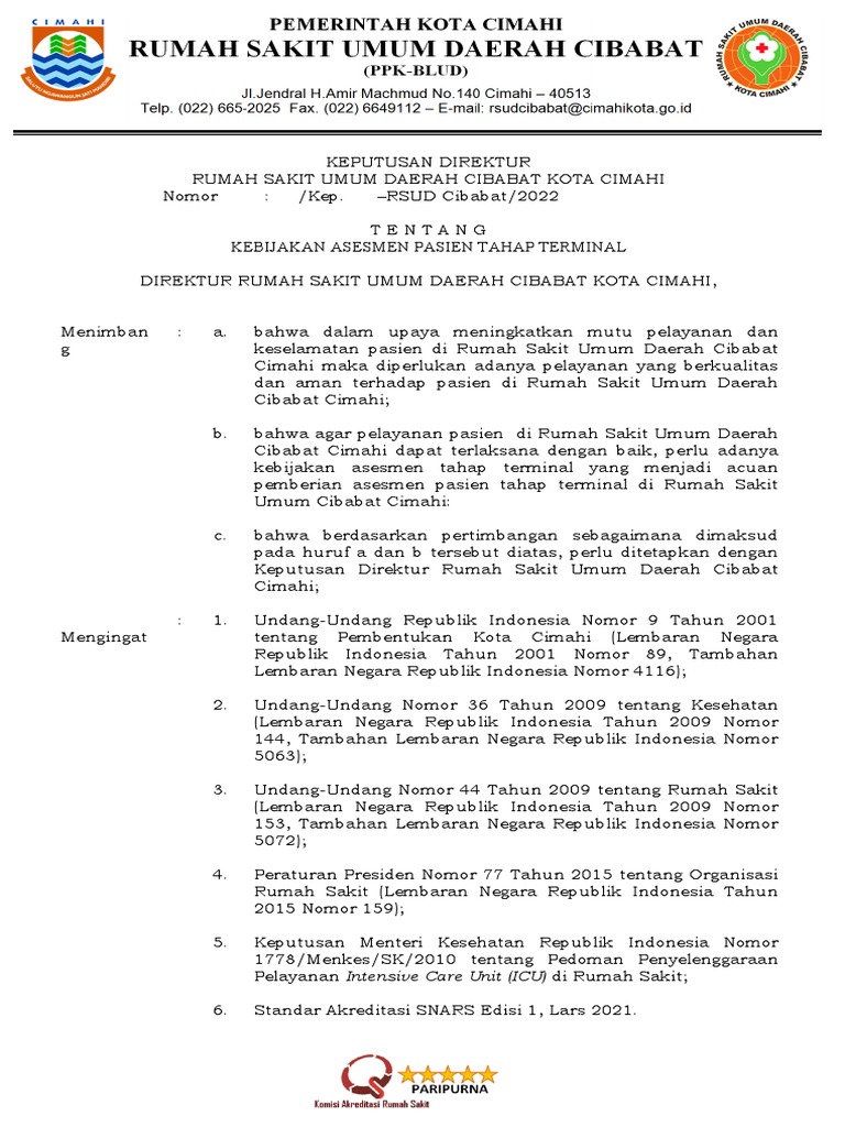 Kebijakan Asesmen Tahap Terminal | PDF