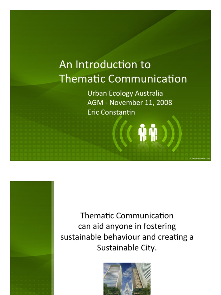 Introduction To Thematic Communication | PDF | Behavior | Action ...