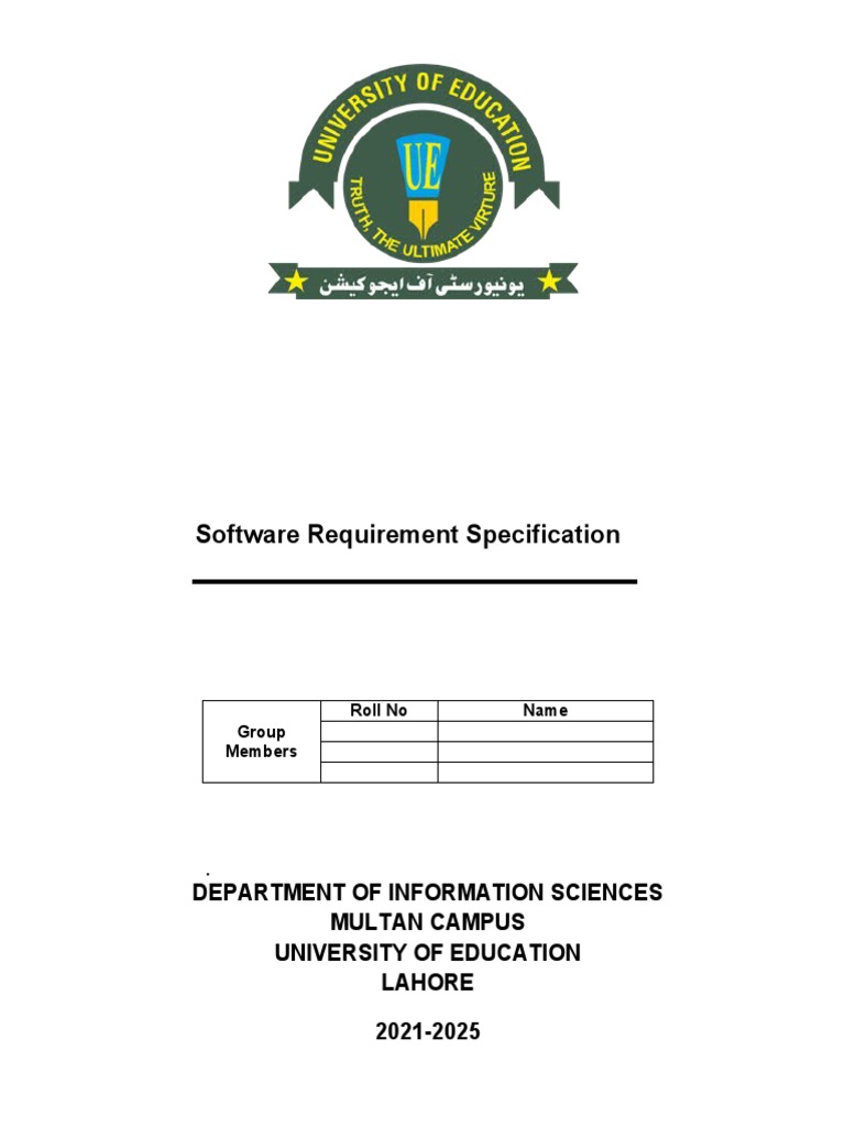 Sample For Software Requirement Specification | PDF | User (Computing) | Databases