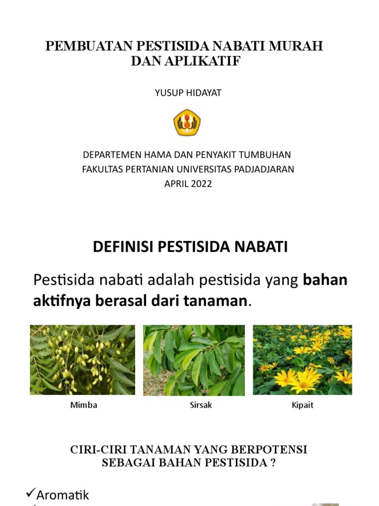 Pestisida Nabati | PDF | Kesehatan Holistik