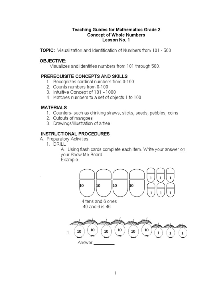 Math Gr. 2 TG Part 1 | PDF | Numbers | Literacy