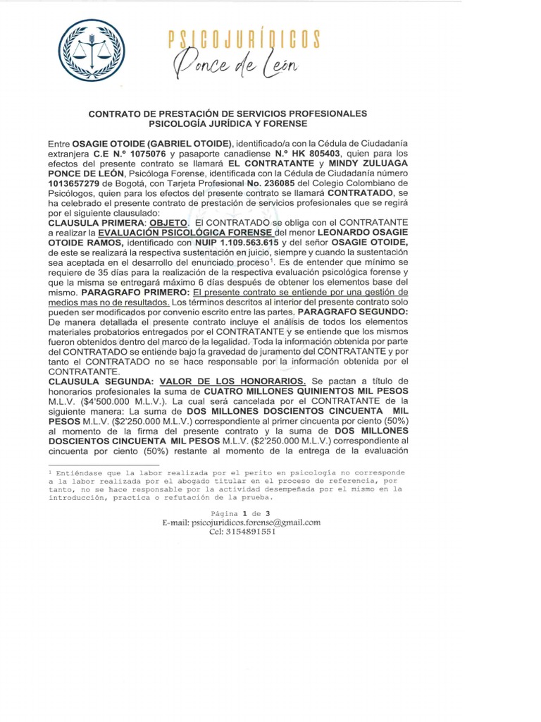 Signed Contract With Fingerprint | PDF