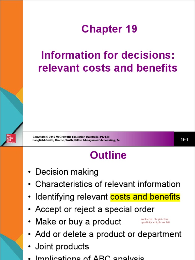 LangfieldSmith7e PPT ch19 | PDF | Opportunity Cost | Management Accounting