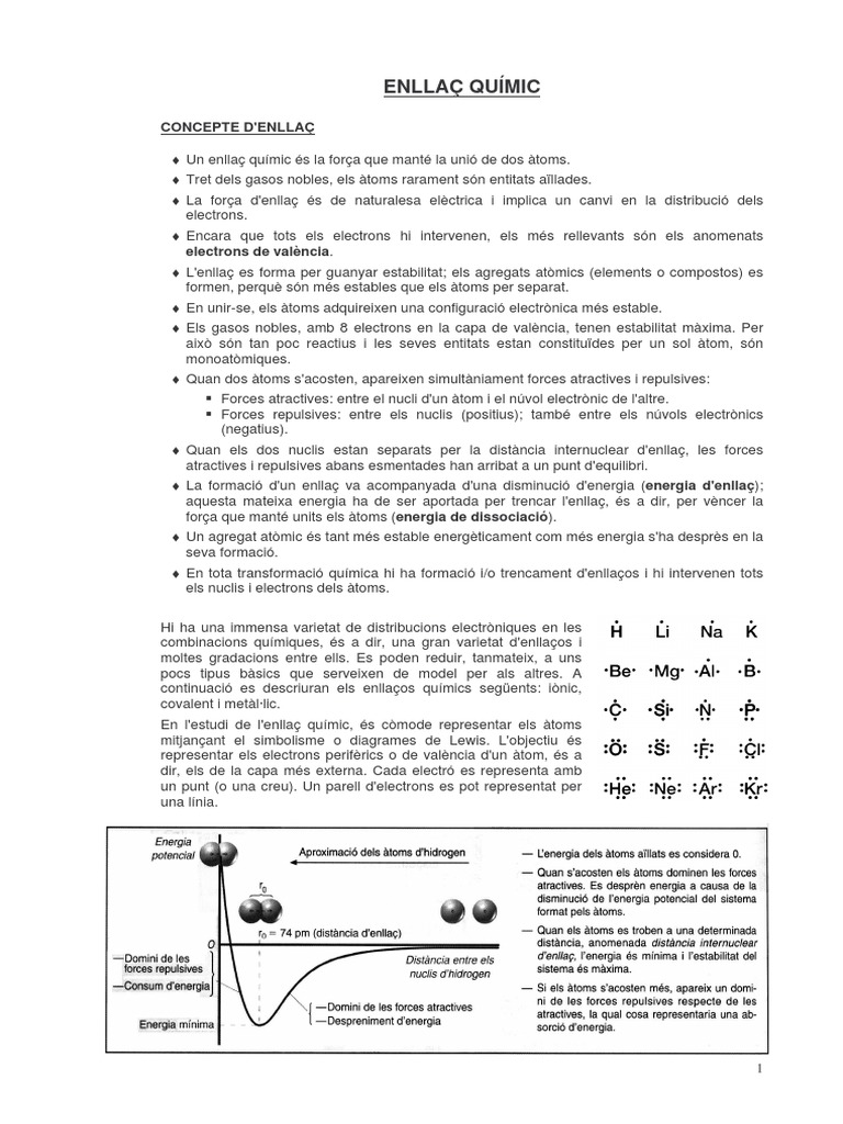 Apunts Enllac Quimic | PDF