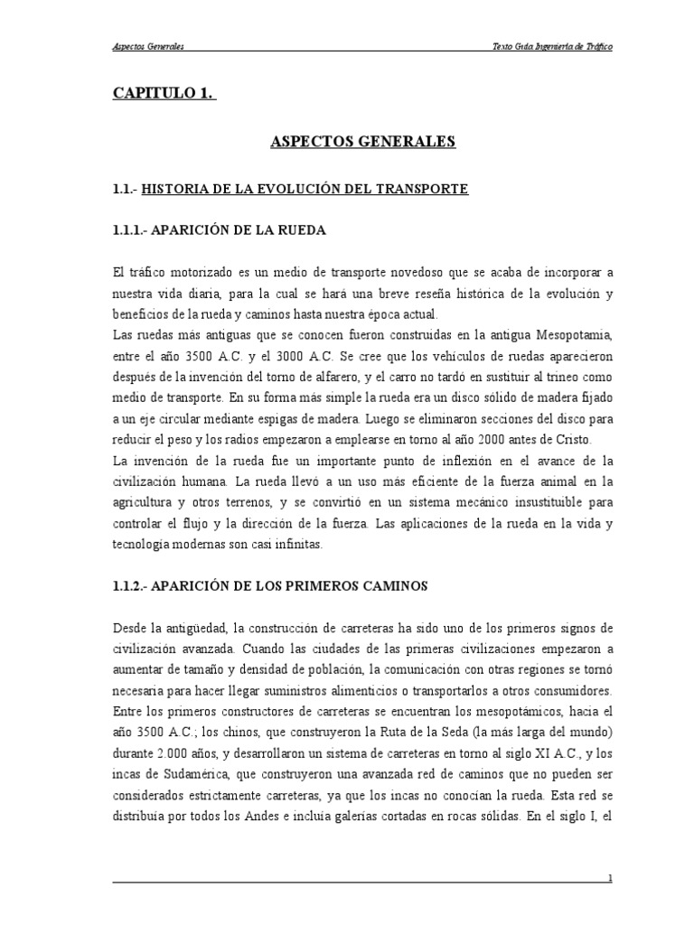 009 Cap01 AspectosGenerales | PDF | Rueda | La carretera