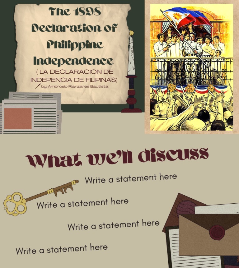 The 1898 Declaration of Philippine Independence | PDF | History ...