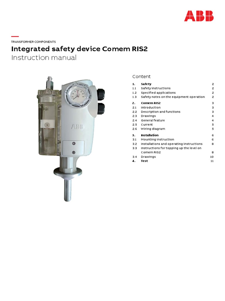 Integrated Safety Device Comem RIS2: Instruction Manual | PDF ...