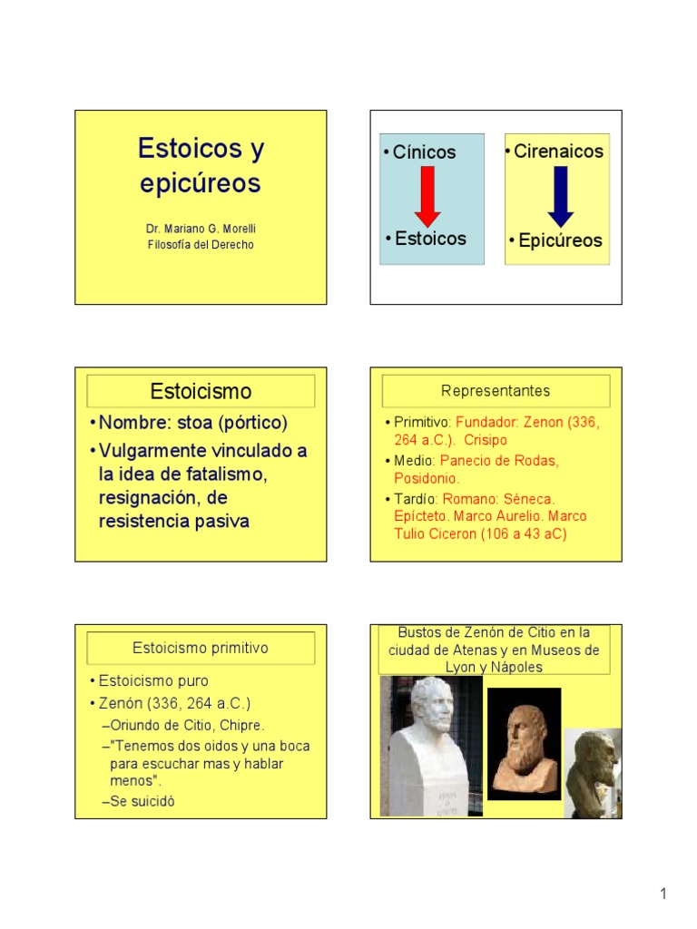 40 Estoicos y Epicureos | PDF | Estoicismo | La Ley natural