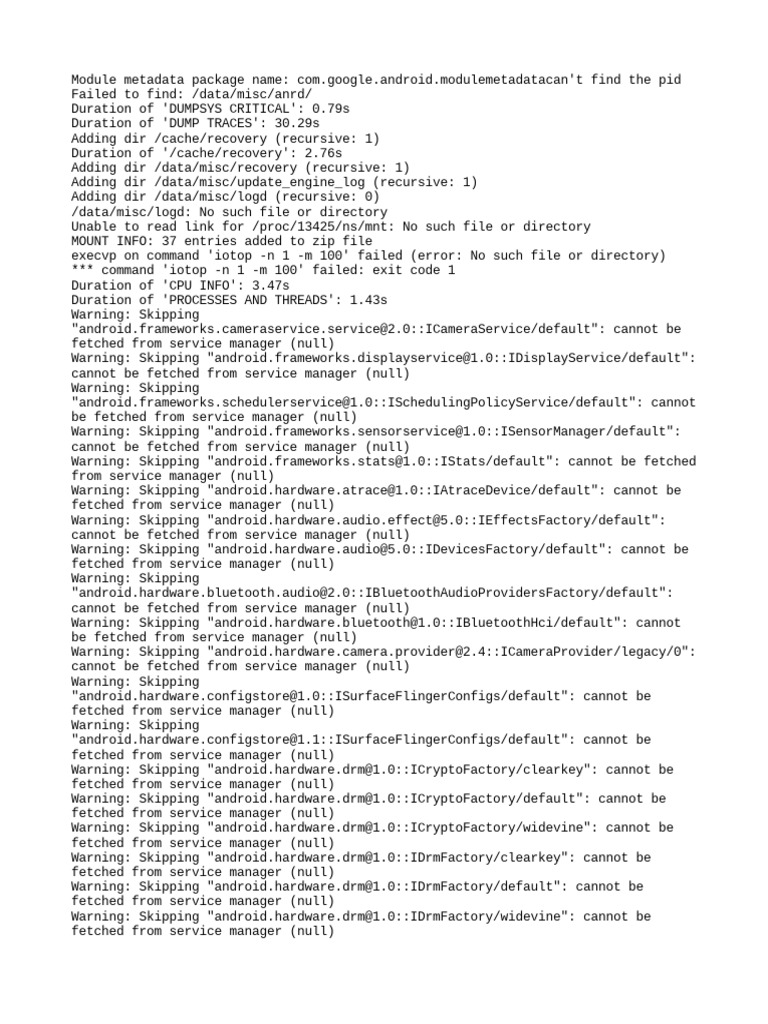 Android Module Metadata Errors | PDF | Cpu Cache | Computer Data
