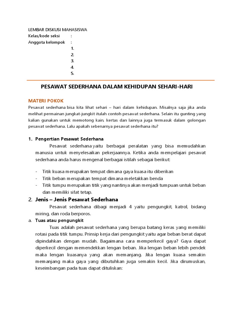 Lembar Diskusi Mahasiswa | PDF