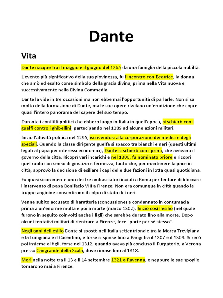 Dante | PDF