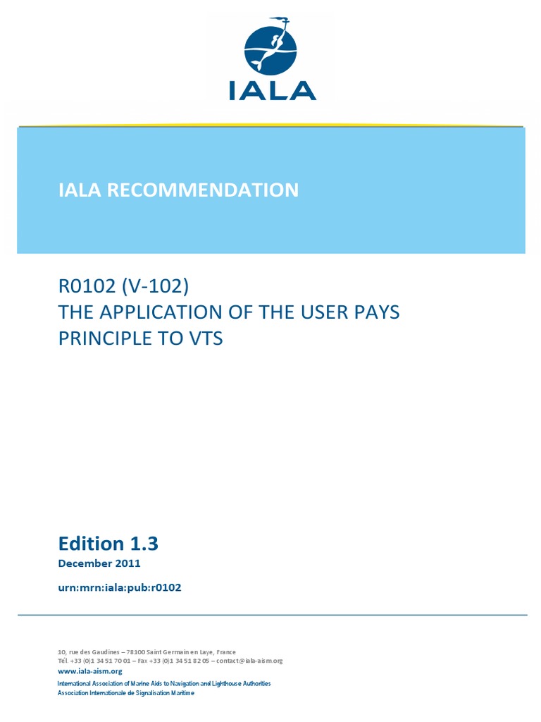 R0102 The Application of The User Pays Principle To VTS V 102 Ed1.3 ...