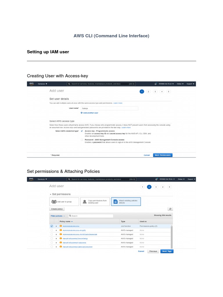 Aws Command Line Interface Part 1 Pdf Command Line Interface Amazon Web Services