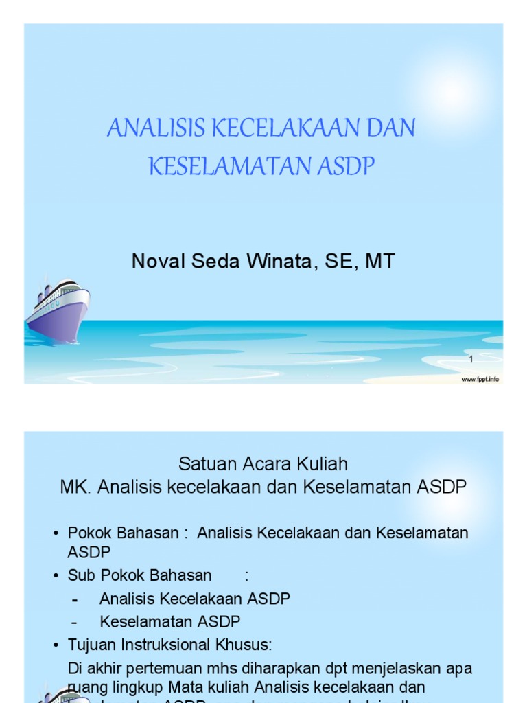 01.keselamatan Dan Keamanan Pelayaran - Analisis Kecelakaan Dan Keselamatan ASDP | PDF