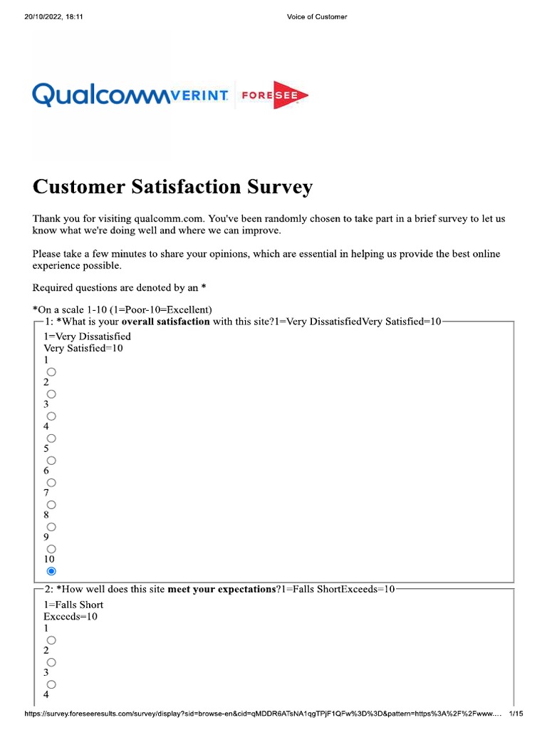 Qualcomm Survey | PDF