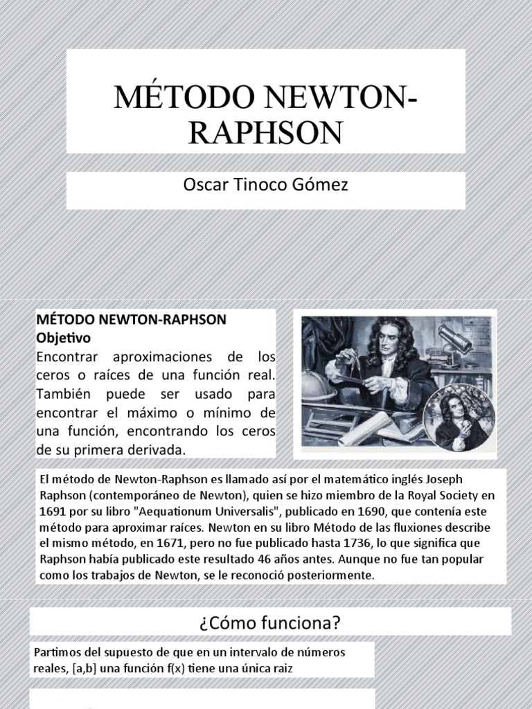 Método Newton Raphson Otg | PDF | Conceptos matemáticos | Algoritmos