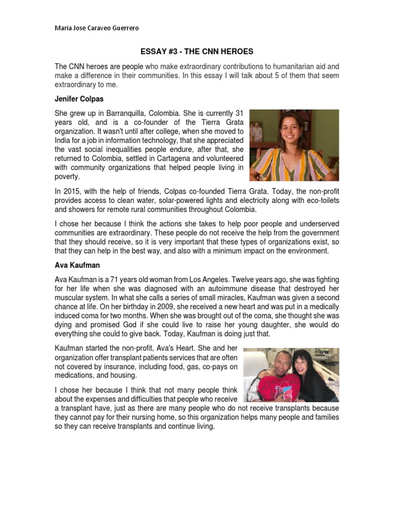 Essay 3. The CNN Heroes | Download Free PDF | Learning Disability | Clinic