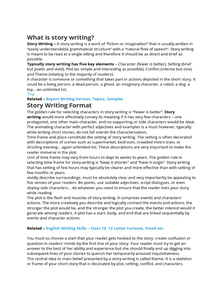 Story Writing | PDF | Plot (Narrative)