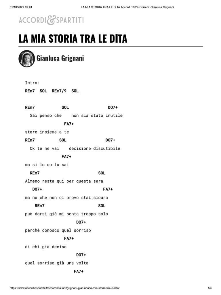 La Mia Storia Tra Le Dita | PDF