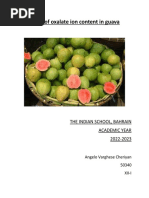 Study of Oxalate Ion Content in Guava Fruit - Vel | PDF | Titration ...