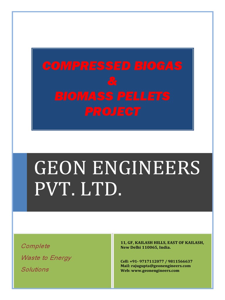 CBG and Pellets Profile | PDF | Biogas | Anaerobic Digestion