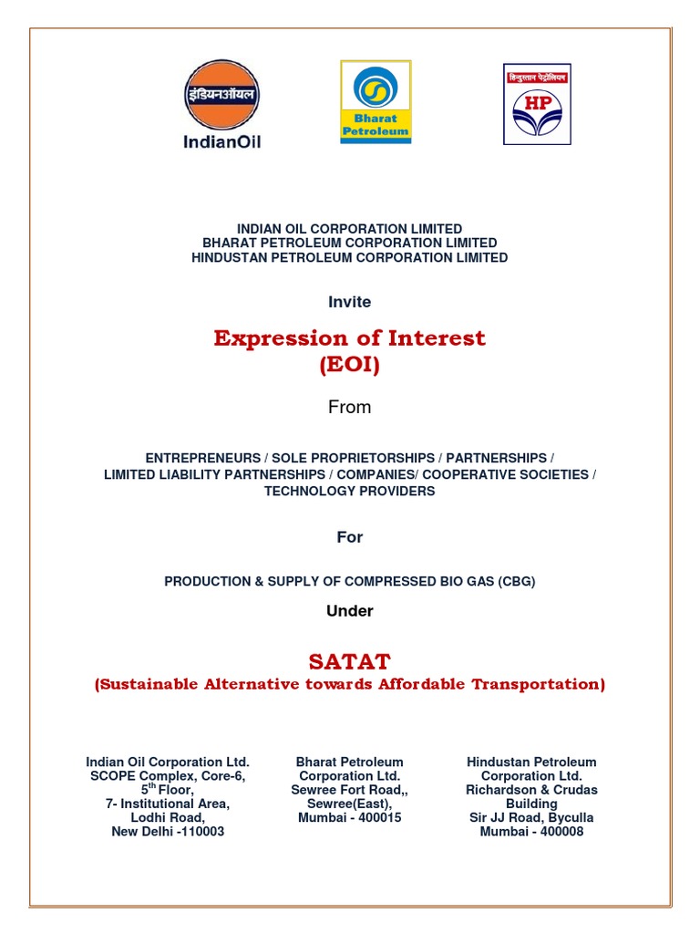 White Paper EOI | PDF | Biogas | Natural Gas