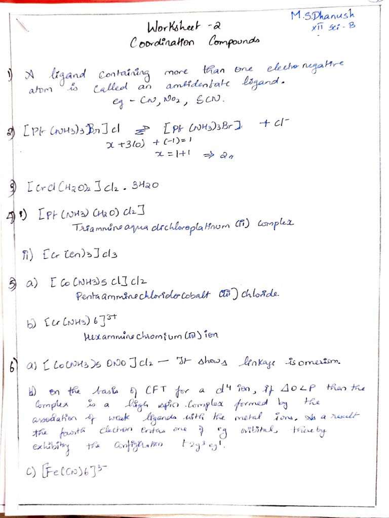 Chem Worksheet | PDF