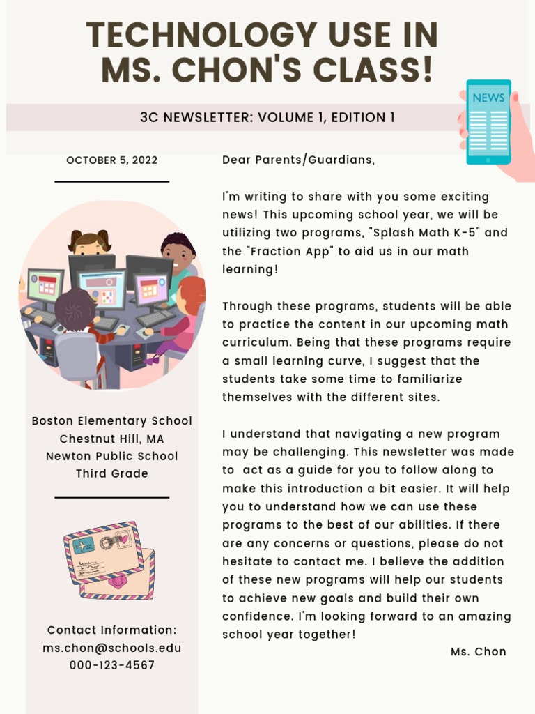Technology Newsletter | PDF | Curriculum | Learning