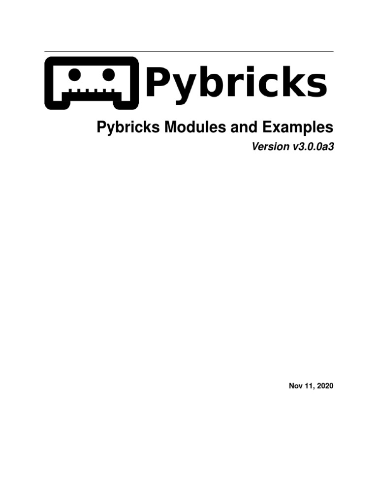 Pybricks Documentation | PDF | Parameter (Computer Programming) | Lego
