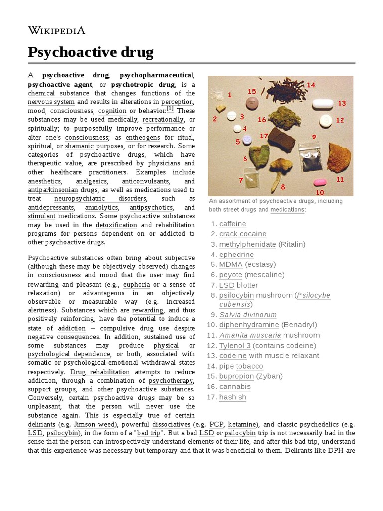 Psychoactive Drug | Descargar gratis PDF | Psychoactive Drugs | Neurotransmitter