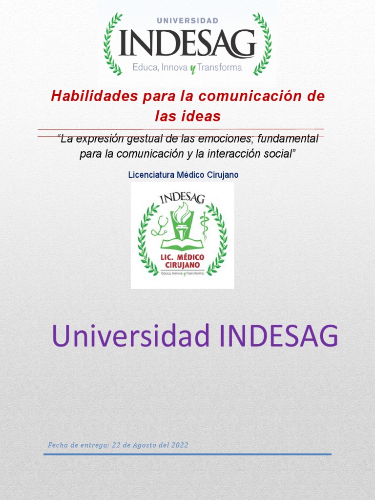 La Expresión Gestual de Las Emociones Fundamental para La Comunicación y La Interacción Social ...