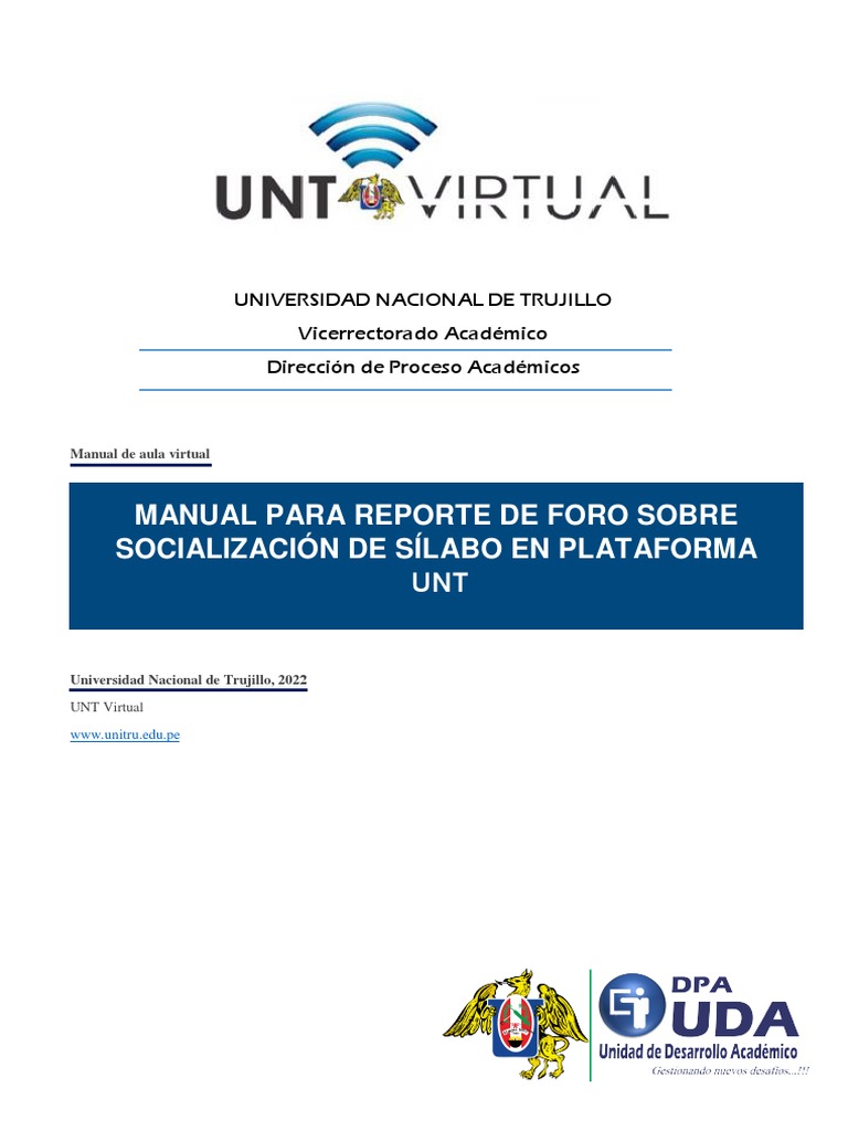 Manual Reporte de Foro Socialización Sílabo | PDF