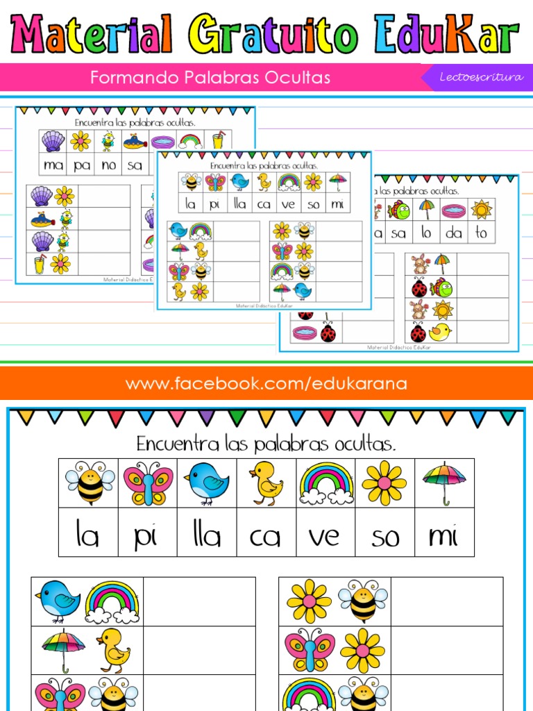 Palabras Ocultas para Niños de Primaria | PDF