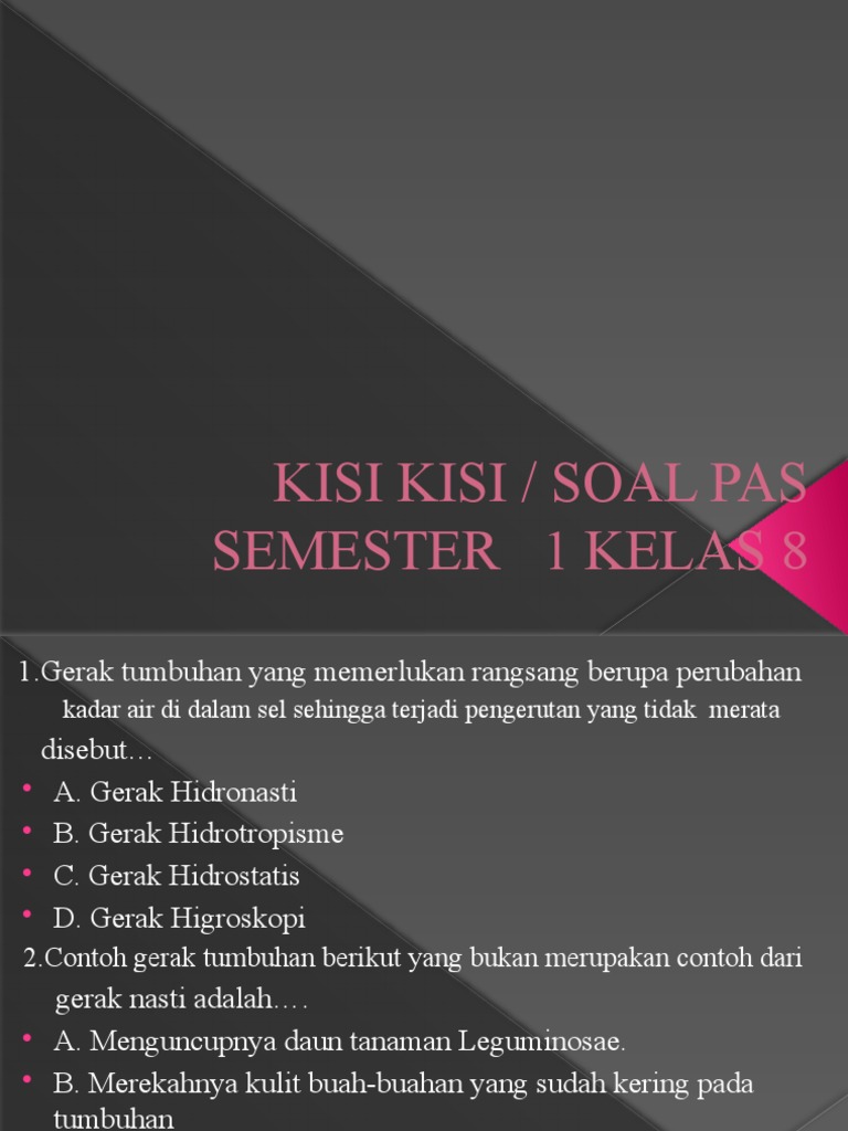 Kisi Kisi Ipa Pas Semester 1 | PDF