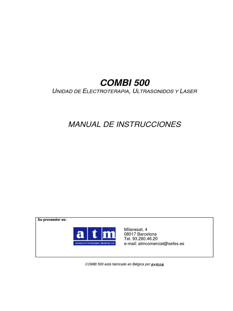 Combi 500-v1 - 0 ESP. | PDF | Reciclaje | Láser