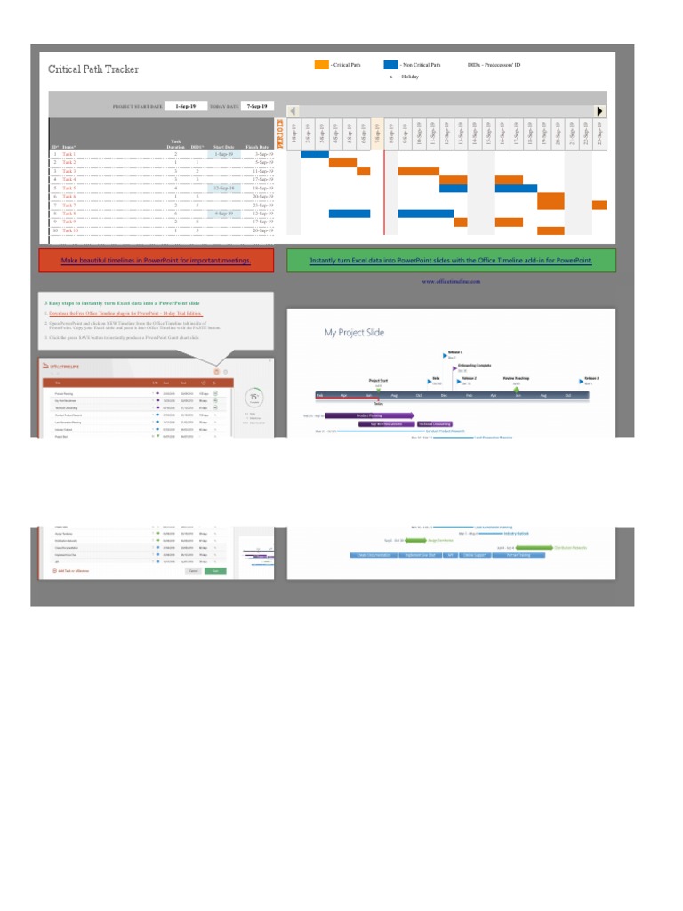 Excel Critical Path Tracker | PDF | Microsoft Excel | Public Holiday